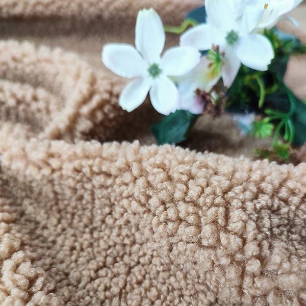Quality Single Side Plaid Sherpa Fabric Teddy Bear For Handbag for sale