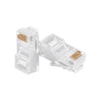 Quality 8P8C RJ45 Connector 8-Core Gold-Plated Nickel 100/CAN for sale