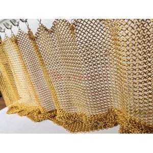 Quality 7mm And 12mm Stainless Steel Ring Mesh Curtain For Space Decoration for sale