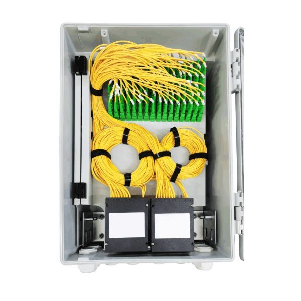 Quality Gray 96 Cores Outdoor FTTH SC Fiber Optic Terminal Box Network Fiber Distribution Cajas for sale