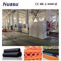 Quality 30-200mm HDPE PE PVC PP Single Wall Corrugated Pipe Extrusion Line with PLC for sale