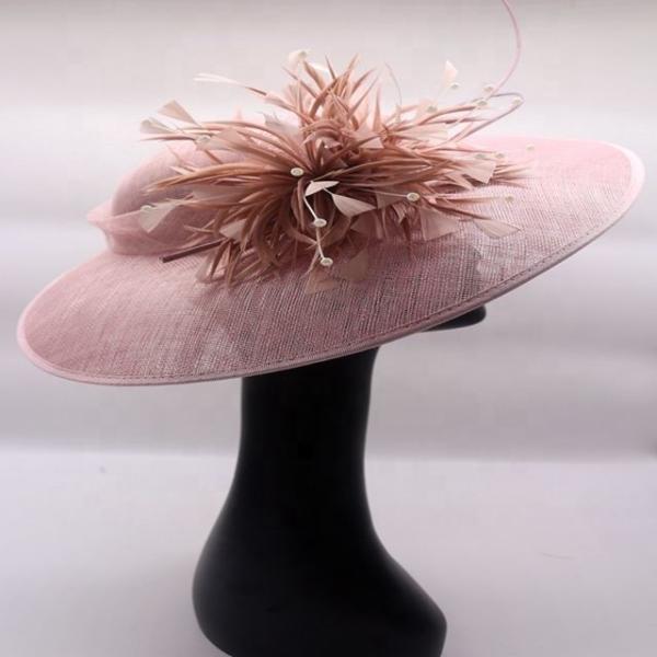 Quality 1 Color Print Method Christmas Party Decoration Sinamay Feather Fascinator Hat for sale