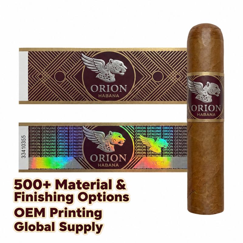 Quality Custom 2026 New Cigar Band Ring Cuba Cigar Bands Anti-Anti-ounterfeit UV Sticker for sale