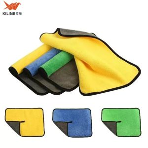 Quality Super Absorbent Double Side Coral Fleece Microfiber Cloth 40x40cm Quick-Dry for sale