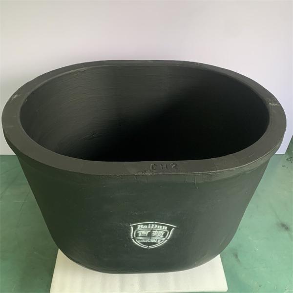 Quality Melting Casting Graphite Clay Crucible Thermal Shock Resistant Cylindrical for sale
