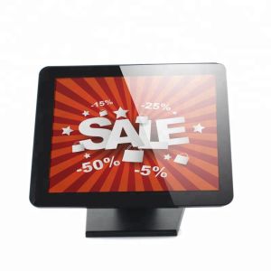 Quality Pure Flat 15 Inch 12DC 5A PCAP POS Touch Screen Monitor For Billing 8 Languages for sale