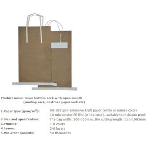Quality Starch packing bag, Sand packaging bag, Rice packing paper bag, Powder packing for sale