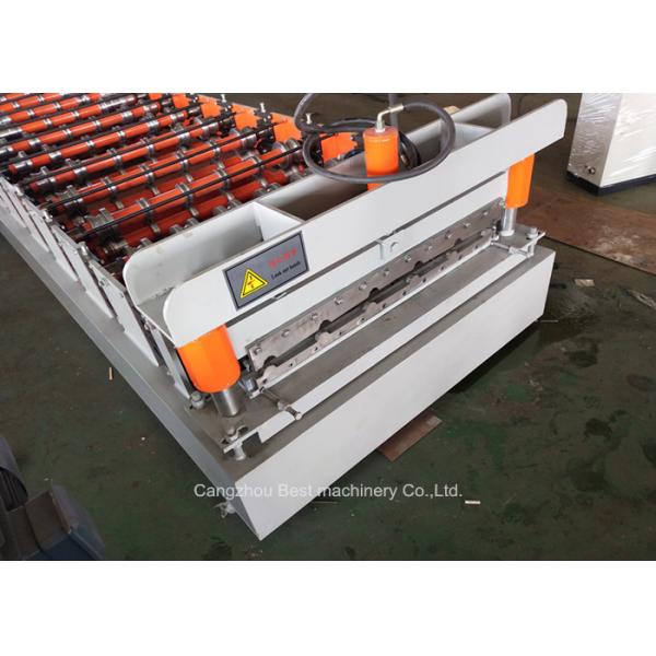 Quality 1" Chain Driven Double Layer Roll Forming Machine For Warehouses / Garages for sale