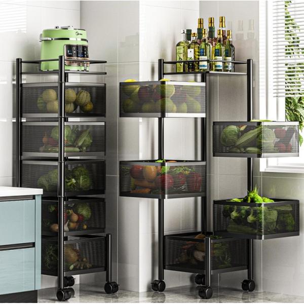 Quality 360 Degree Rotating Shelf  Rust Proof And Durable Rotating Veg Rack Raised Design for sale
