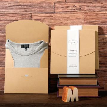 Quality ISO9001 T Shirt Packaging Envelope, Sleeve Clothing Kraft Paper Box for sale