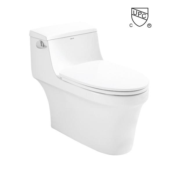 Quality UPC Single Flush One Piece Toilets Sanitary Ware S trap 300mm for sale