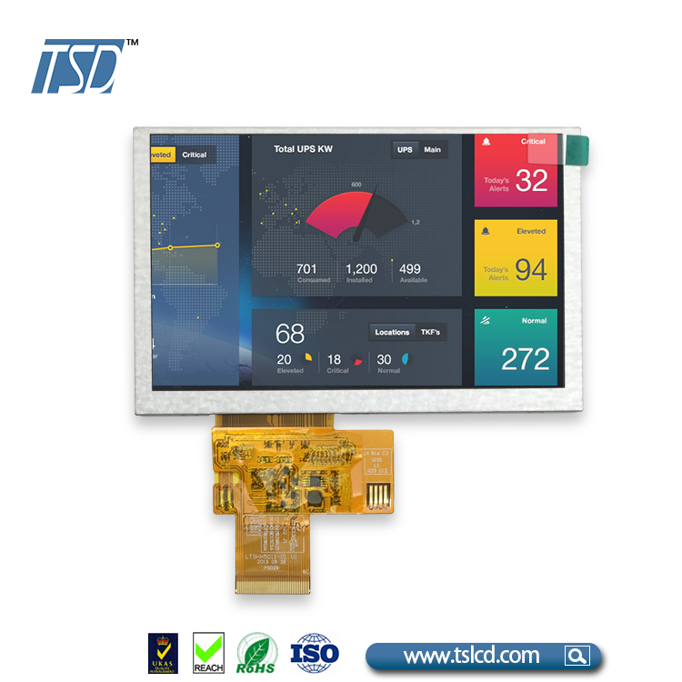 TSD 5.0inch TFT LCD Modules 800x480 12 O'clock TN LCD Screen from China ...