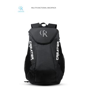 Quality Black Badminton Racket Bag Backpack Jacquard Polyester Lightweight for sale