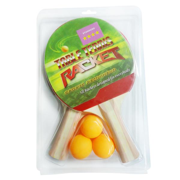 Quality Professional Performance Table Tennis Set Blister Packing With 3 Yellow Balls / for sale