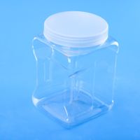 Quality 1800ml Dry Food 120mm Wide Mouth Plastic Screw Cap Jars for sale