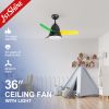 china Bedroom Brushless Dimmable LED Ceiling Fan With Remote RoHS Certification