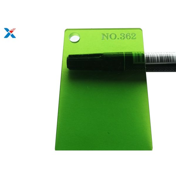 Quality 2mm Translucent Green Coloured Acrylic Sheet Extruded Perspex Plate for sale