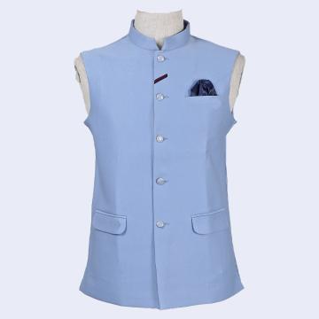 Quality Terry Rayon Custom Tuxedo Suit Mens Stand Collar Waistcoat for sale