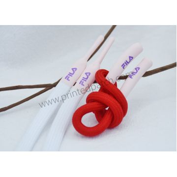 Quality Silicone End L125cm Elastic Drawstring Cord Cotton Cord For Drawstring Bags for sale
