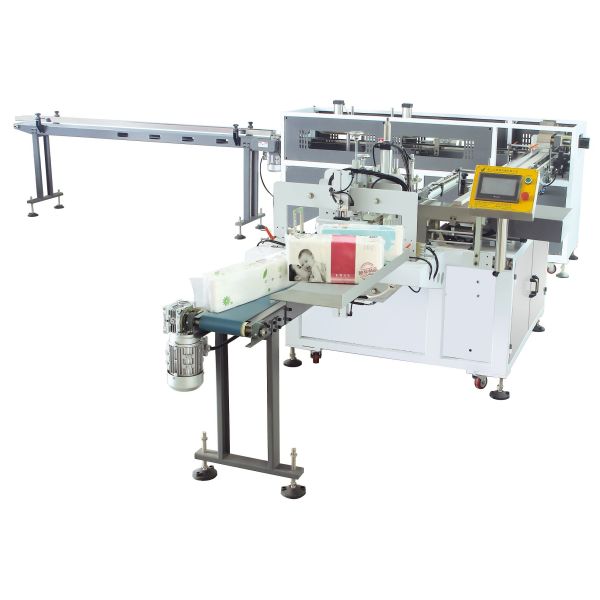 Quality Small Toilet Roll Bundle Packing Machine Toilet Rewinding Machine 10 Bags / Min for sale