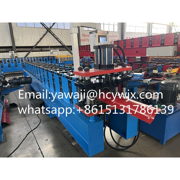 Quality 3 Phase 400mm Color Steel Sheet Cap Forming Machine / Roll Form Equipment for sale