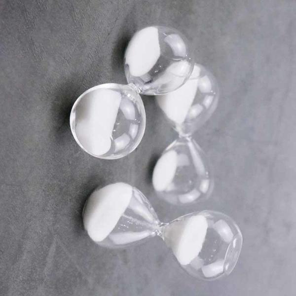 Quality White Mini Hourglass Sand Timer 1 Minutes Shower Timer Hourglass for sale