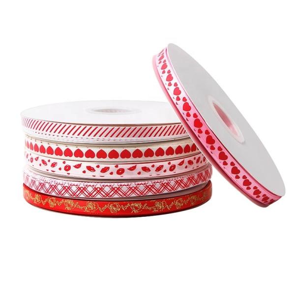 Quality Custom Gift Ribbon for Valentine's Day RIBBONS Style Single Face 9mm Printed for sale