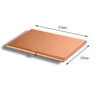 Quality Modern Simplify 94*60mm Aluminium Card Wallets Anodizing Gold Color for sale