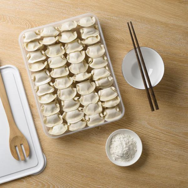 Quality Refrigerator Plastic FDA Dumpling Storage Box With Lid for sale