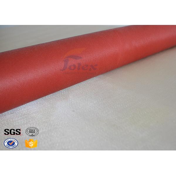 Quality 1200 Degree Silicone Coated Glass Cloth , Heat Resistant Fabric Fiberglass for sale