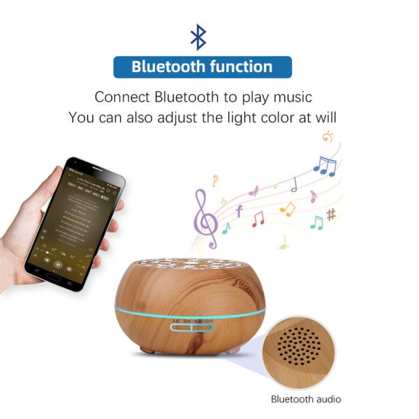 Quality Household Private Mold 550ml BT Wireless Essential Oil Aroma Diffuser Smart for sale