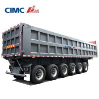 Quality CIMC HUAJUN 40 Ton 3 Axle Multi Axle Hydraulic Dump Tipper Trailer for Trucking for sale