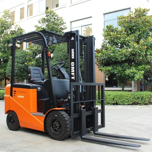 Quality CPD20 Electric Forklift Truck with 3m Two Stage Full Free Mast Duplex Full Free Mast for sale