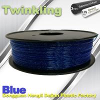 Quality Blue Color Flexible 3D Printer Filament 1.75 3.0mm Twinkling Filament 200°C - for sale