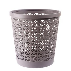 Quality Hollow Out Small Plastic Wastebasket With Lids Pressure Rings for sale