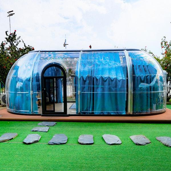 Quality Full Transparent 360 Degree Dining Bubble Tent 27.7m2 Geodesic Dome House for sale