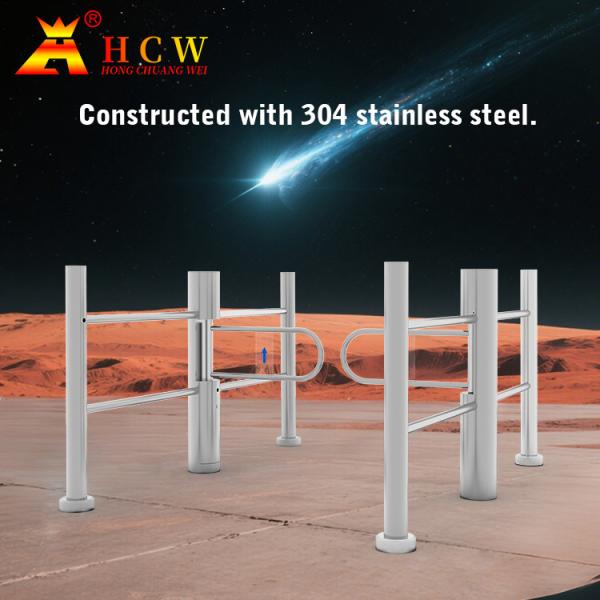 Quality 55cm Lane Width Controlled Access Turnstiles SS304 Facial Recognition Gate for sale