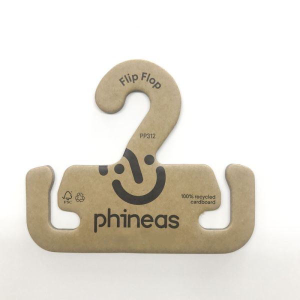 Quality 2mm 3mm Thickness Cardboard Shoes Hangers Biodegradable Paper Flip Flop Hanger for sale