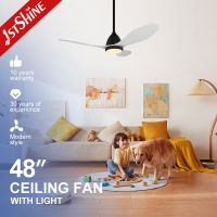 Quality Noiseless DC Motor 52-Inch Dimmable LED Ceiling Fan with 3-Color Changeable for sale