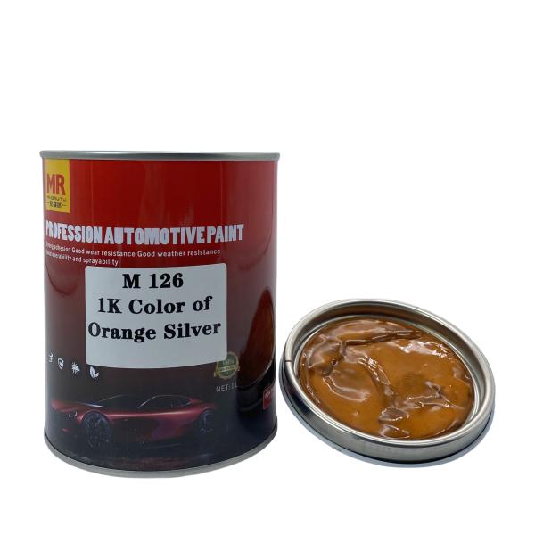 Quality M126 1K Orange Silver Spray Paint For Car Metallic Silver Auto Paint High for sale