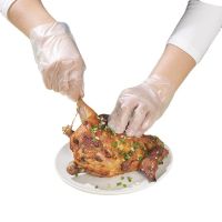 Quality Transparent PE Plastic Clear Plastic Disposable Gloves Household Catering For for sale