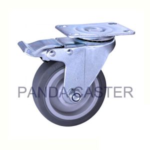 Quality SGS Medium Duty Casters Thermoplastic 4 Inch Rubber Caster Wheels for sale