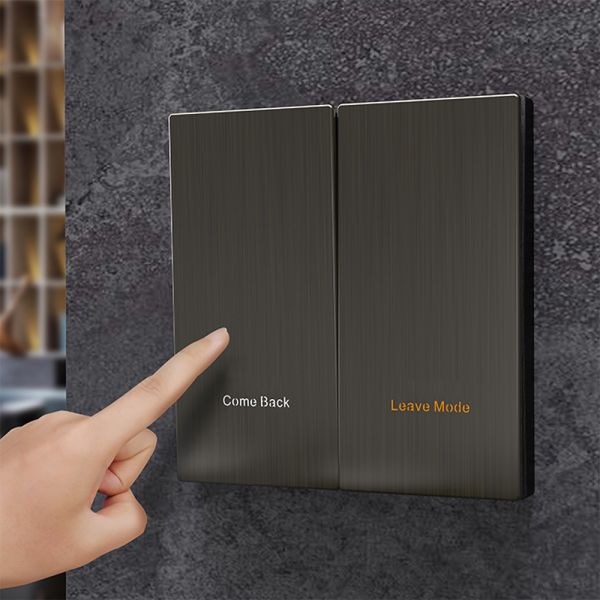 Quality Tuya Wireless Zigbee 2 Gang Light Switch Villa Smart Light Switch 240v for sale