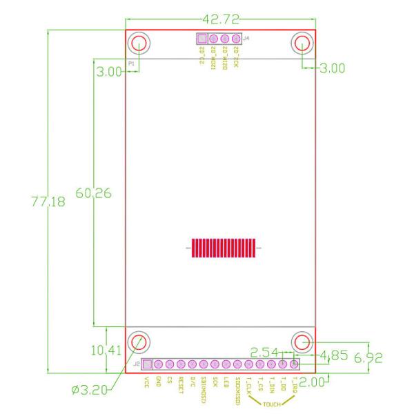 Quality 2.4 Inch Uart Tft Display 240x320 Resolution TTL Interface ,14 pins 4-Wire SPI for sale