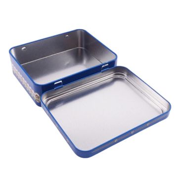 Quality Rectangular Hinged Candy Tin Can For Gift Giving Custom Tin Container With for sale