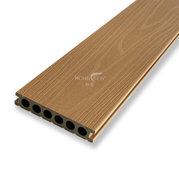 Quality Embossed Teak Color External Decoration Co Extrusion WPC Wood Decking Outdoor for sale