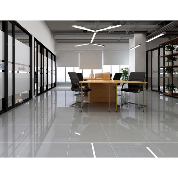Quality 60x60cm Light Grey Polished Porcelain Floor Tile 9.5mm for sale