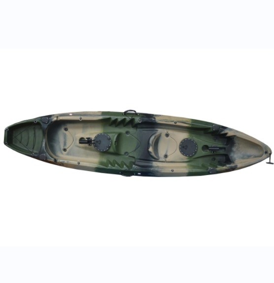 Quality Load Capacity 300kgs/661lbs Army Green Tandem Kayak for Lakes Rivers Fishing Woowave for sale