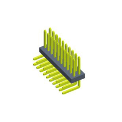 Quality 1.27mm Pin Header Dual Row Straight Right Angle Polyester Insulator for sale