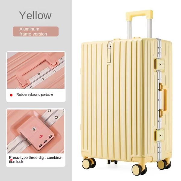 Quality Universal Wheel Boarding Box for Travel Trendy Unisex Aoxin Paul Luggage Suitcase 20 24 26-Inch PC Trolley Aluminum Trolley for sale